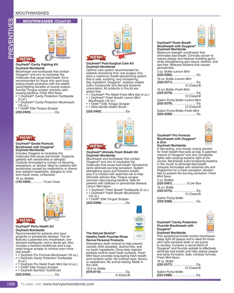 2020 Henry Schein Dental Merchandise Catalog (without pricing)