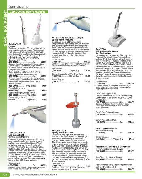 2021/2022 Henry Schein Dental Merchandise Catalog - 420