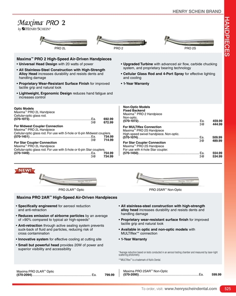 2021/2022 Henry Schein Dental Merchandise Catalog - 525