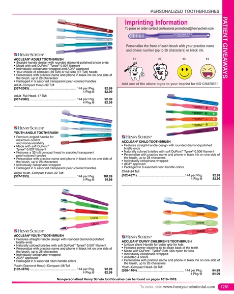 2021/2022 Henry Schein Dental Merchandise Catalog - 1281