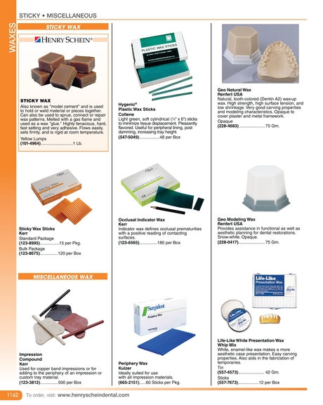 2021/2022 Henry Schein Dental Merchandise Catalog (without pricing) - 1162