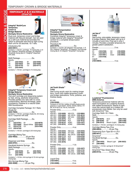 2021/2022 Henry Schein Dental Merchandise Catalog (without pricing) - 278