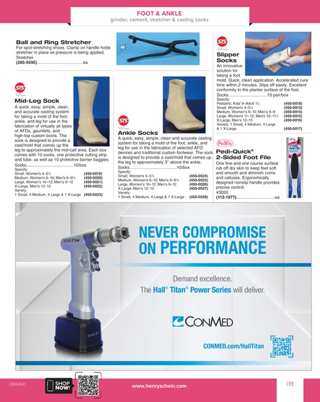 Sports, School Nurse, Foot & Ankle Catalog - 2023 - 2024 - 195