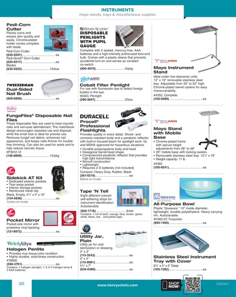 Sports, School Nurse, Foot & Ankle Catalog - 2023 - 2024 - 260