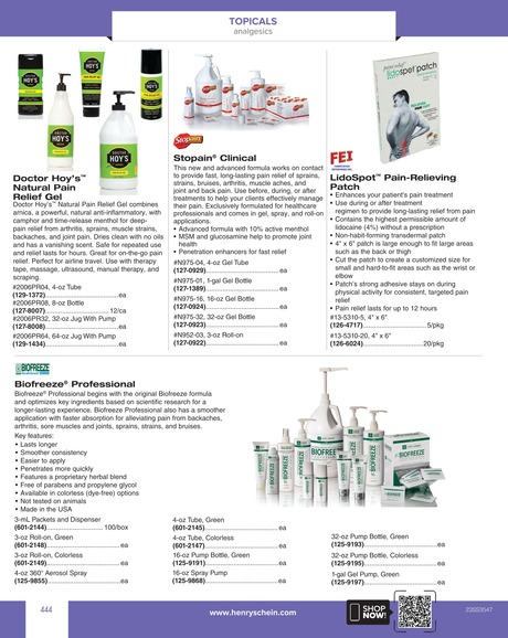 Sports, School Nurse, Foot & Ankle Catalog - 2023 - 2024 - 444