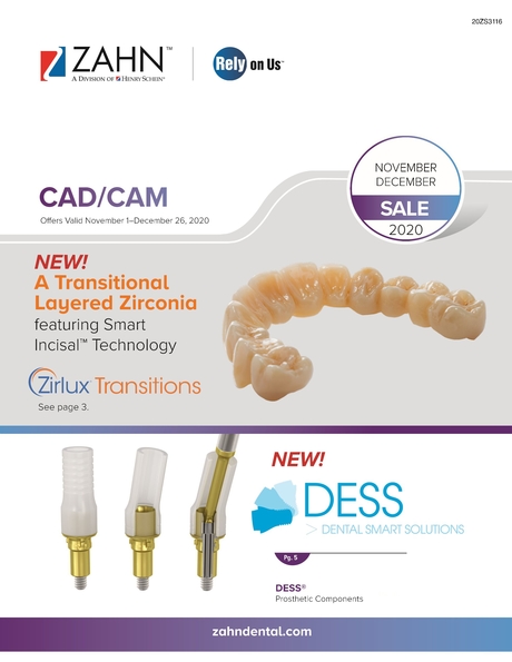 Zahn Dental Sales DIGITAL CAD/CAM - November/December 2020