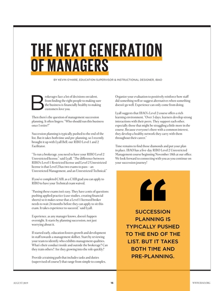 The Ontario Broker - August 2019