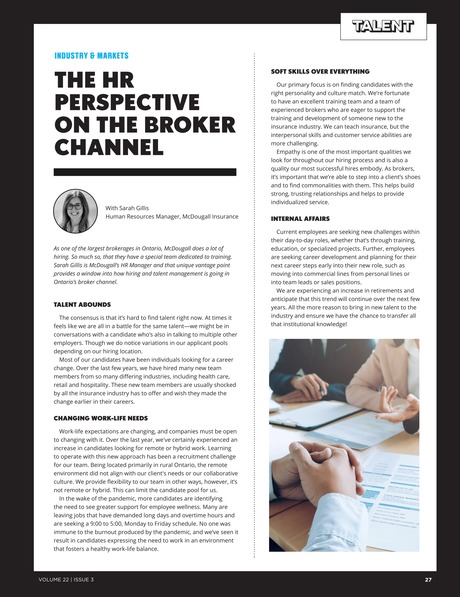 The Ontario Broker - Volume 22, Issue 3 - 27