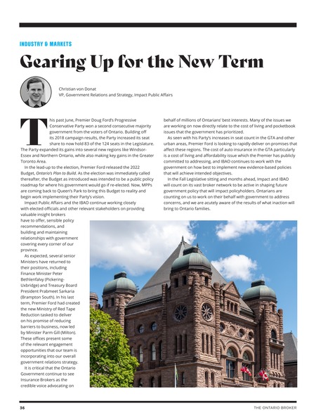 The Ontario Broker - Volume 22, Issue 3 - 36