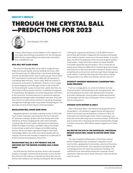 The Ontario Broker - Volume 22, Issue 5 - 8