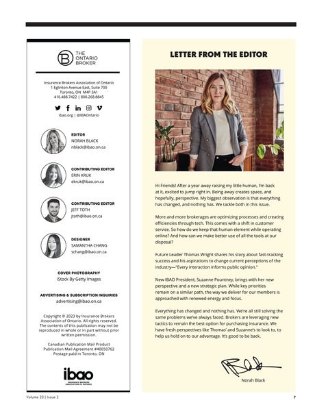 The Ontario Broker - Volume 23, Issue 2 - 7