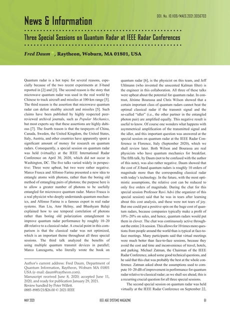 IEEE - Aerospace and Electronic Systems - May 2021 - 61