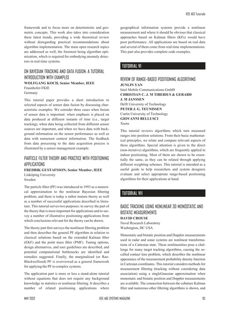IEEE - Aerospace and Electronic Systems - May 2022 - Tutorial XV - 95