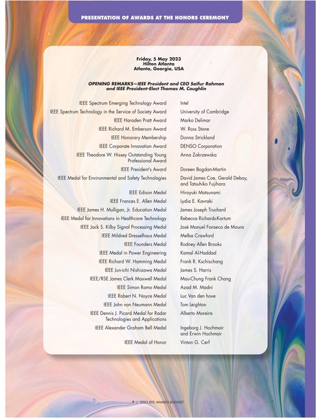 IEEE Awards Booklet - 2023 - 7