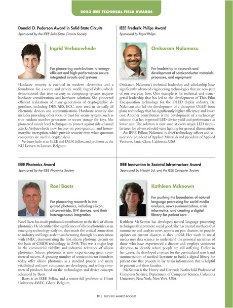 IEEE Awards Booklet - 2023 - 29