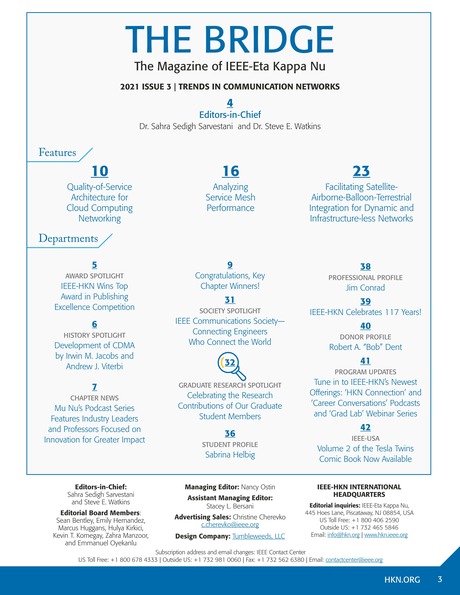 The Bridge - Issue 3, 2021 - Contents