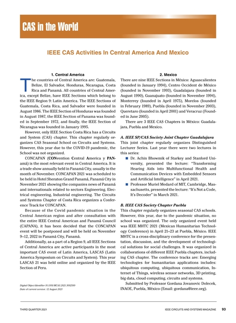 IEEE Circuits and Systems Magazine - Q3 2021 - 93