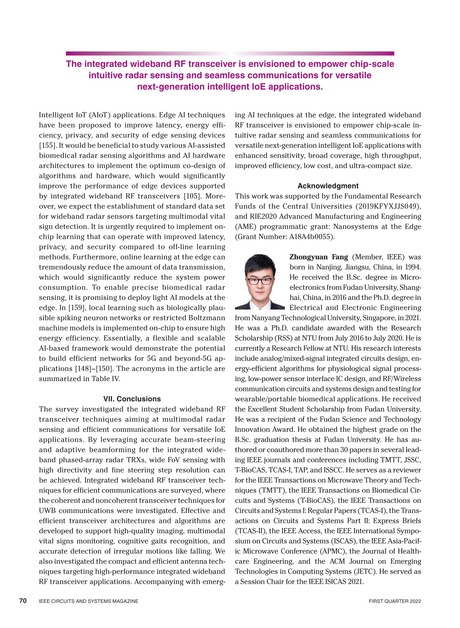 IEEE Circuits and Systems Magazine - Q1 2022 - 70