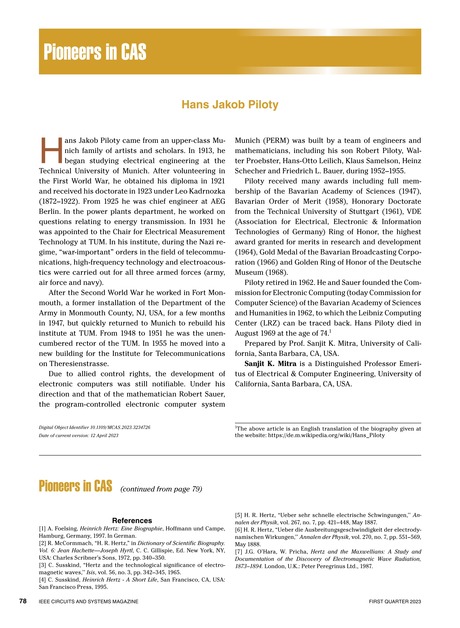 IEEE Circuits and Systems Magazine - Q1 2023 - 78