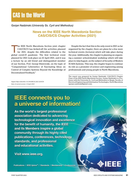 Ieee Circuits And Systems Magazine Q1 2023 81