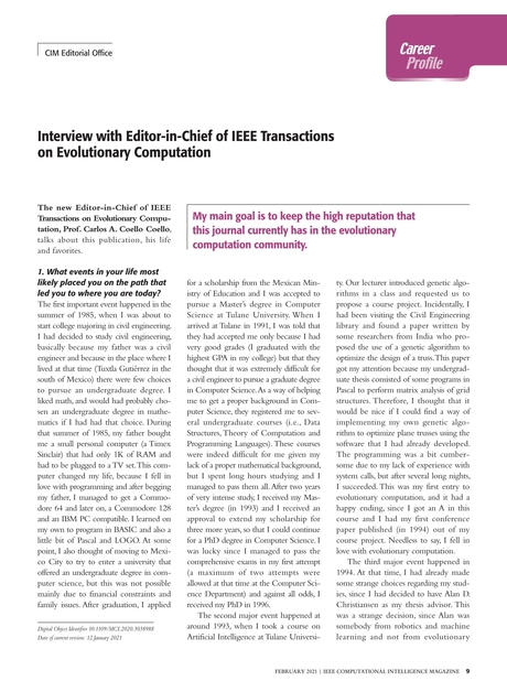 IEEE Computational Intelligence Magazine - February 2021 - 9