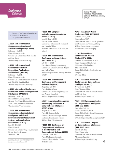 IEEE Computational Intelligence Magazine - February 2021 - 108