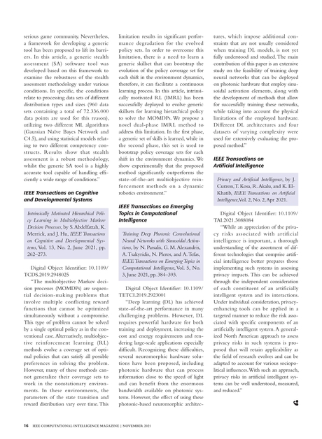 IEEE Computational Intelligence Magazine - November 2021 - 16