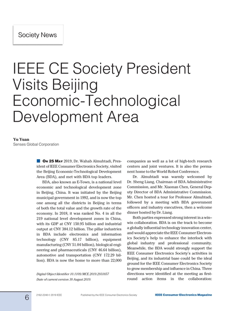 IEEE Consumer Electronics Magazine - September/October 2019