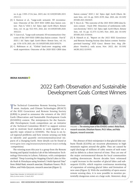 IEEE Geoscience and Remote Sensing Magazine - March 2023 - 97