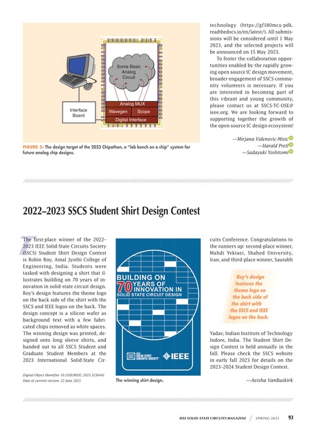 IEEE Solid-States Circuits Magazine - Spring 2023 - 93