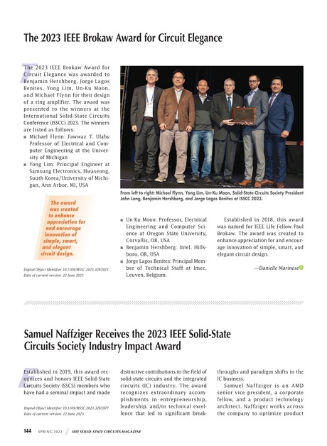 IEEE Solid-States Circuits Magazine - Spring 2023 - 144