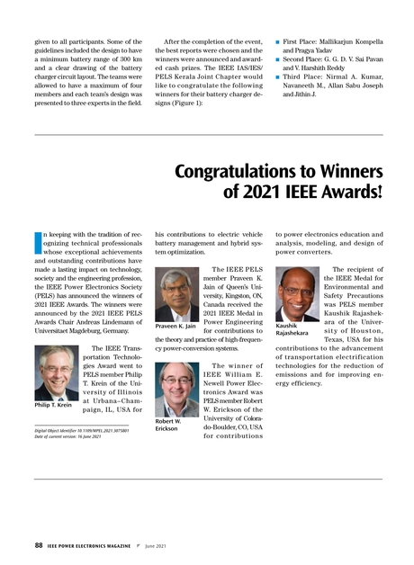 IEEE Power Electronics Magazine - June 2021 - 88