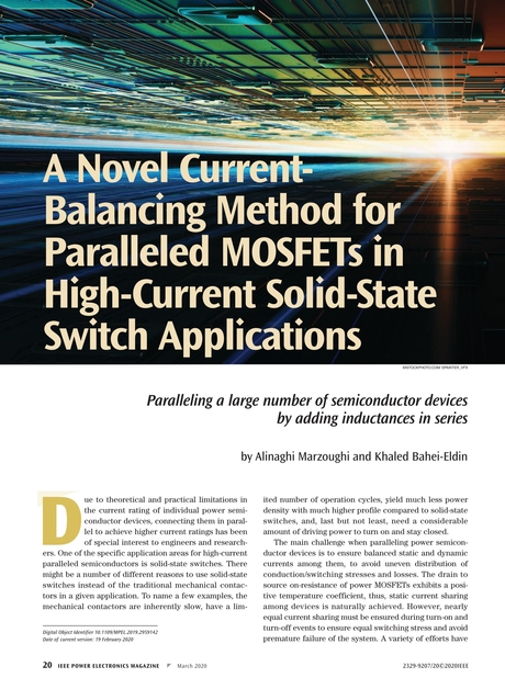 IEEE Power Electronics Magazine - March 2020 - 20