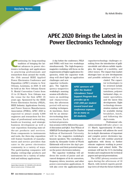 IEEE Power Electronics Magazine - March 2020