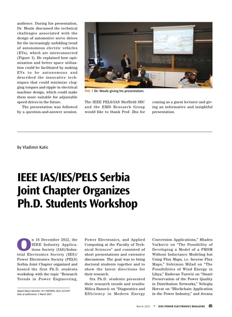 IEEE Power Electronics Magazine - March 2023 - 85