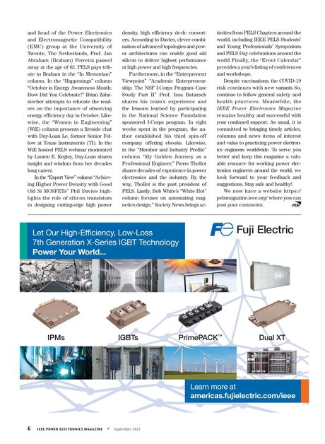 IEEE Power Electronics Magazine - September 2021 - 6