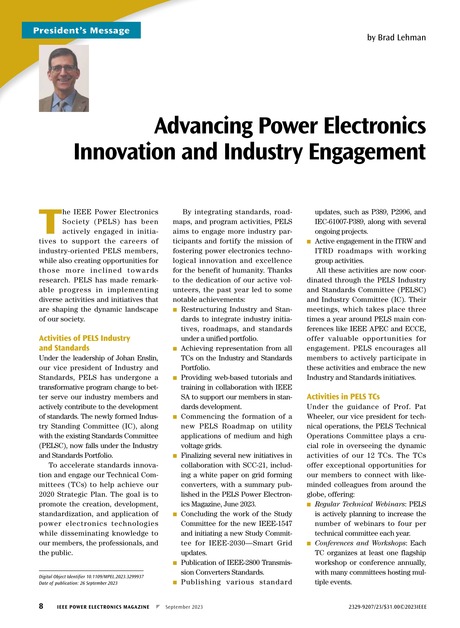 IEEE Power Electronics Magazine - September 2023 - 8