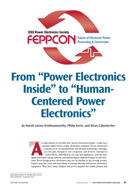 IEEE Power Electronics Magazine - September 2023 - 61