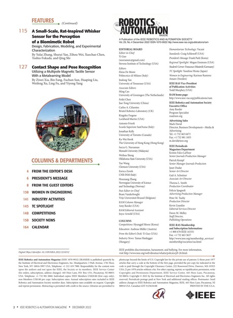 IEEE Robotics & Automation Magazine - December 2022 - 2