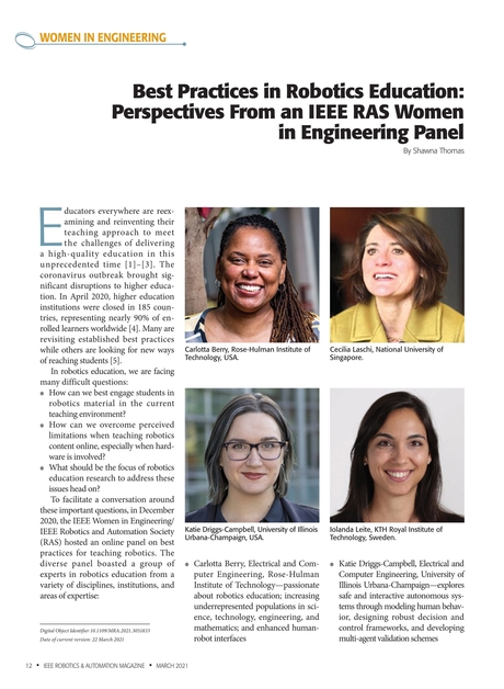 IEEE Robotics & Automation Magazine - March 2021 - 12