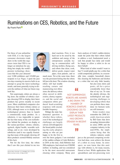 Ieee Robotics And Automation Magazine March 2023 5