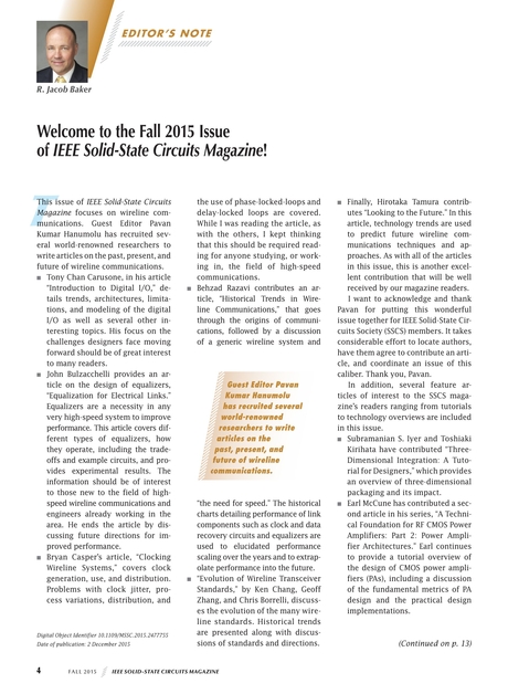 IEEE Solid-State Circuits Magazine - Fall 2015 - 4