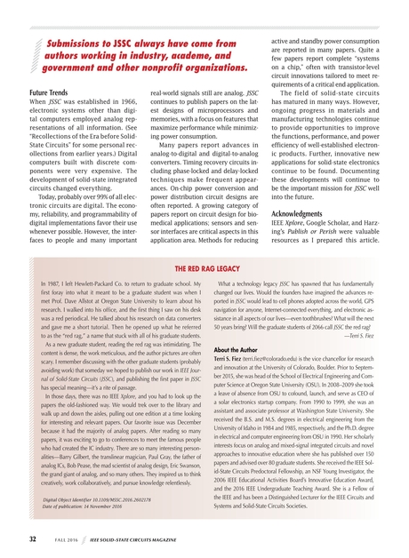 IEEE Solid-State Circuits Magazine - Fall 2016 - 32