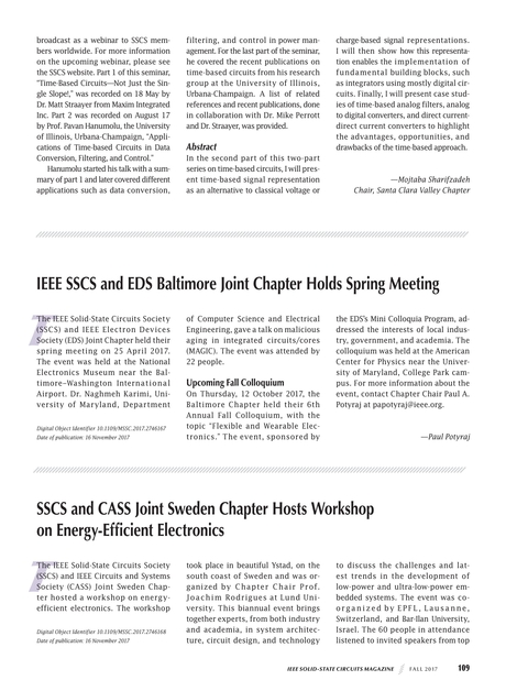 IEEE Solid-State Circuits Magazine - Fall 2017 - 109