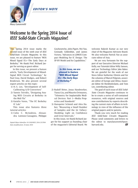 IEEE Solid-State Circuits Magazine - Spring 2014 - 4