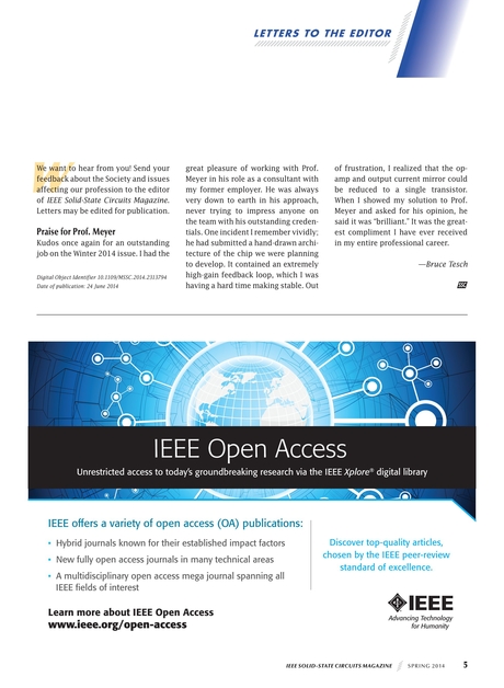 IEEE Solid-State Circuits Magazine - Spring 2014