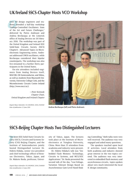 Ieee Solid State Circuits Magazine Spring 2016 100