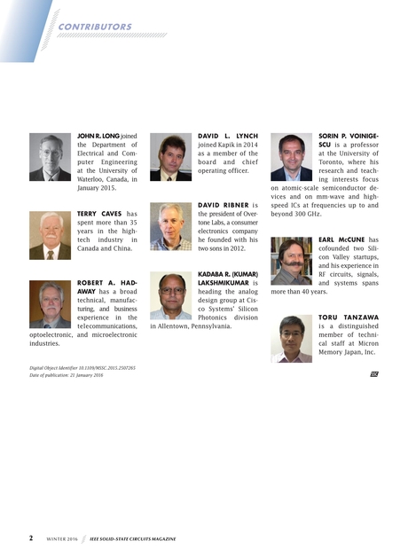 IEEE Solid-State Circuits Magazine - Winter 2016 - 2