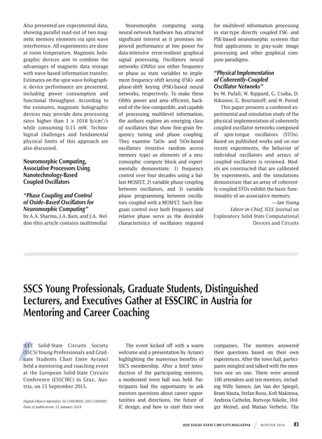 IEEE Solid-State Circuits Magazine - Winter 2016