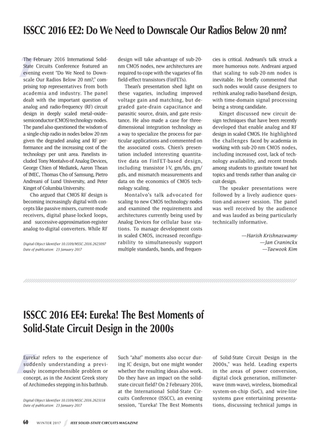 IEEE Solid-State Circuits Magazine - Winter 2017 - 60